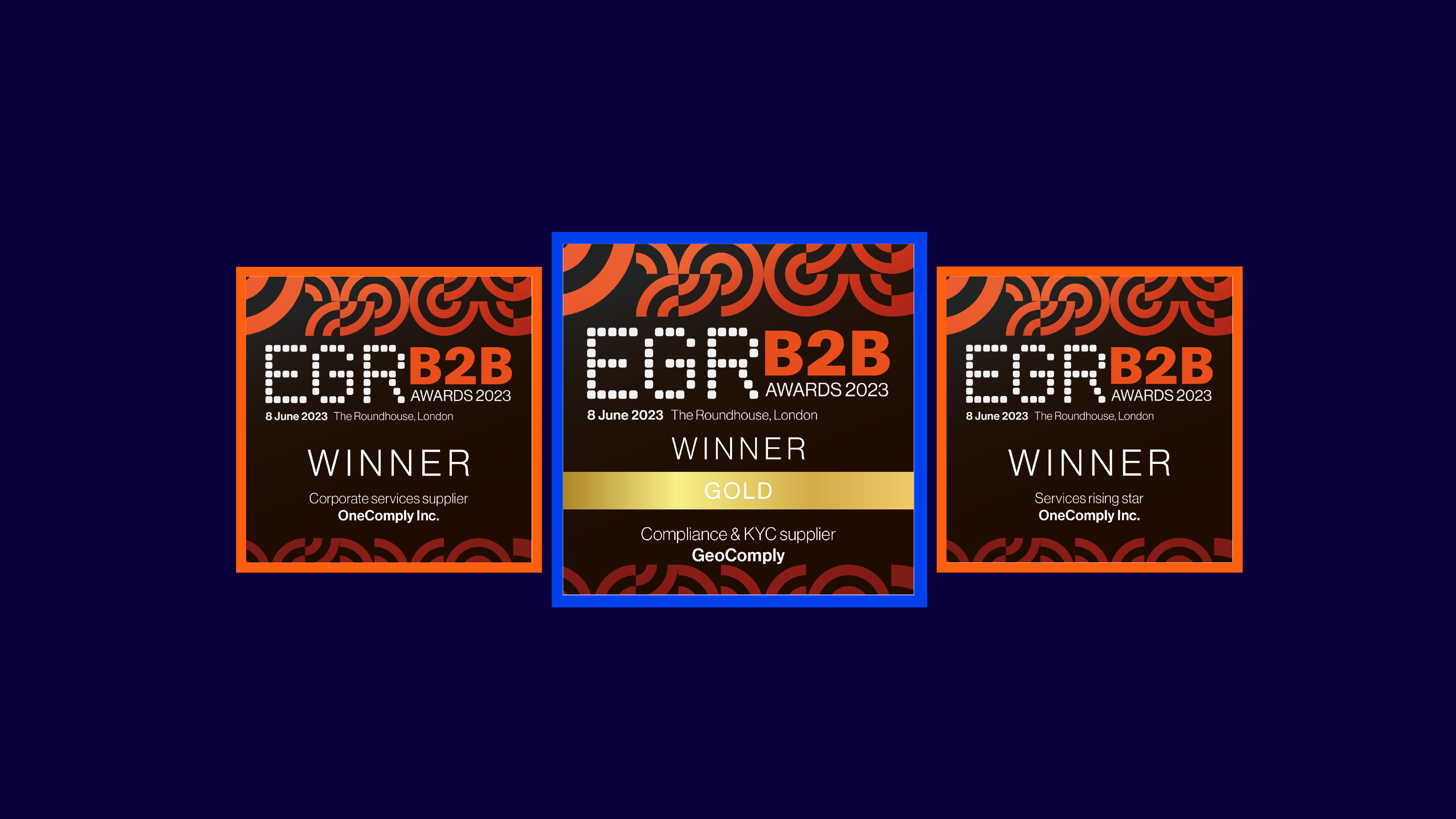 GeoComply & OneComply unite for big wins at EGR B2B Awards